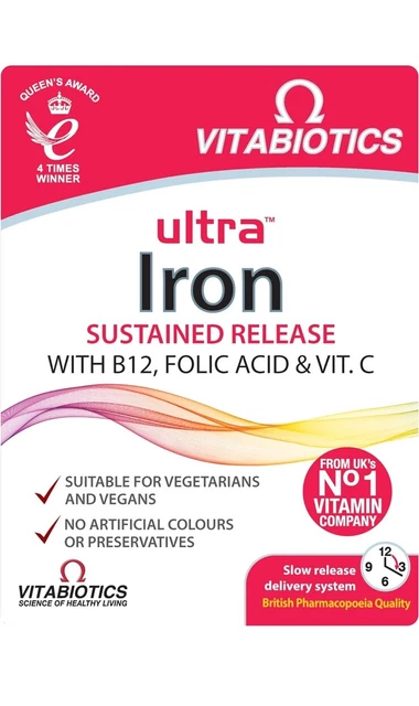 VITABIOTIC ULTRA IRON Tablets Supplement Anemia, Fatigue - FREE NEXT ...