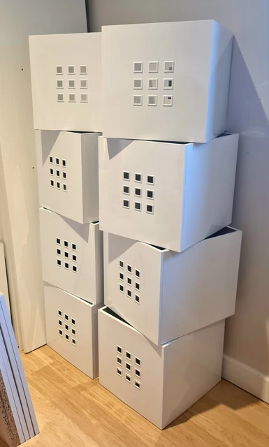 X10 IKEA LEKMAN Storage Box White, Fits Kallax £290.86 - PicClick UK