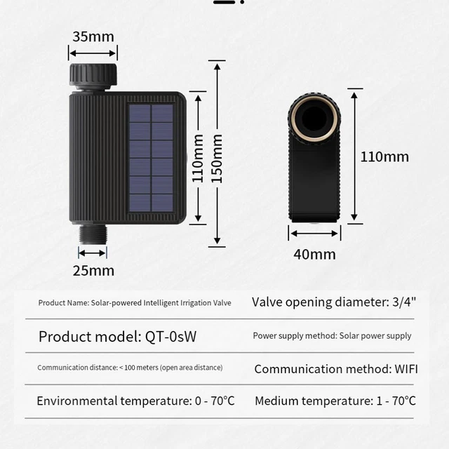 CONNECTABLE SOIL SENSOR with Smart WiFi Solar Watering Timer for ...