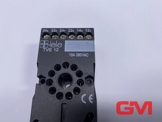 TELE RELAISSOCKEL TVE12 socket relay 10 A 380 V AC 12 -polig schwarz ...