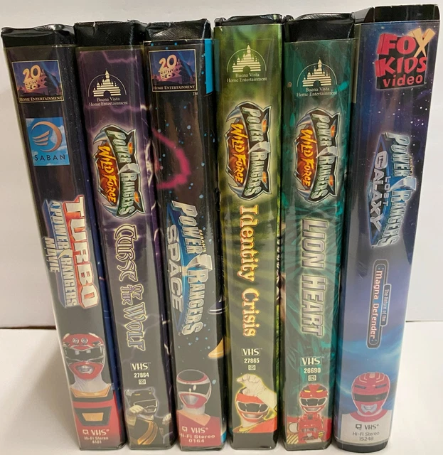 MORPHIN MIGHTY Power Rangers VHS Lot 6 Lost Galaxy, Turbo, Curses, Lion ...