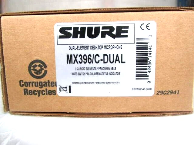 SHURE MX396/C DUAL-ELEMENT Boundary Microphone. $399.00 - PicClick
