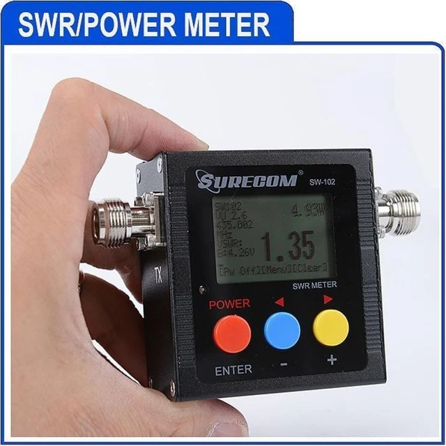 ANTENA DIGITAL RADIODDITY Surecom SW-102 medidor de potencia y SWR VHF ...