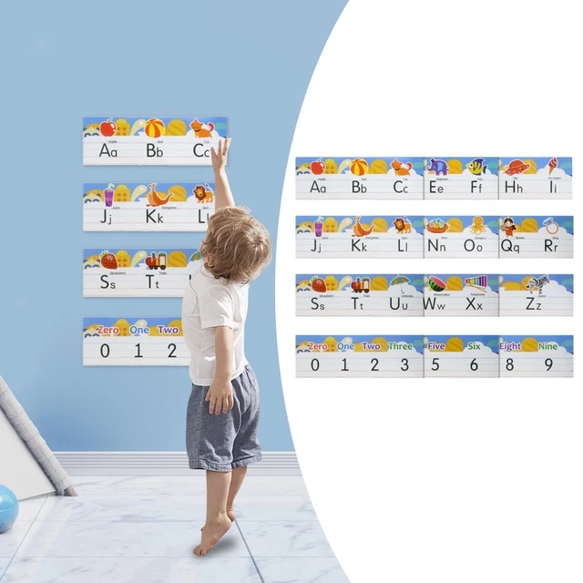 CHIFFRES TABLEAU D'AFFICHAGE Alphabet Numéro Autocollant Alphabet ...