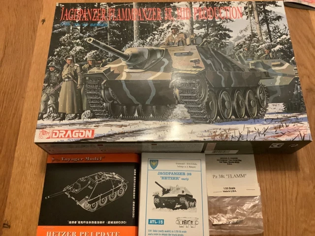 DRAGON 1:35 JAGDPANZER/FLAMMPANZER Nr. 6037 Mid. Prod. inkl. Friul ...