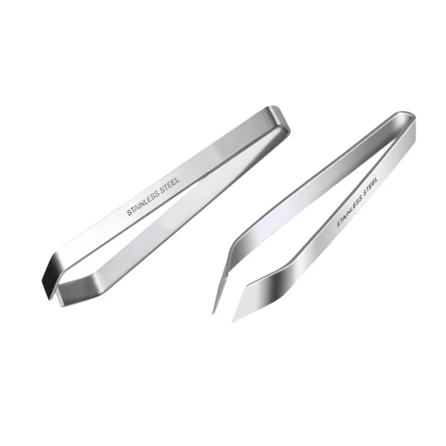 FISH BONE TWEEZER Stainless Steel Tweezer Ergonomic Portable Feeding ...