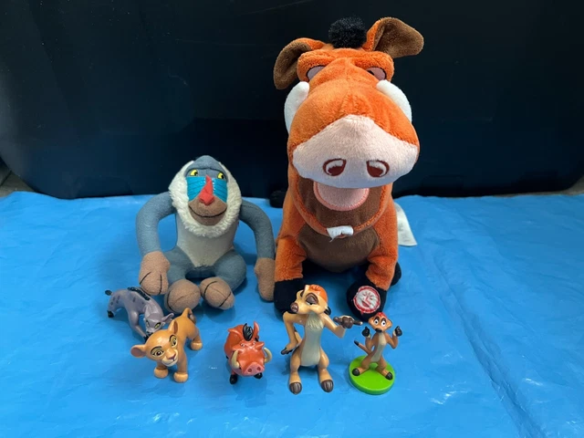DISNEY THE LION King Bundle Pumba Timon Rafiki Soft Toys & Figures £12. ...