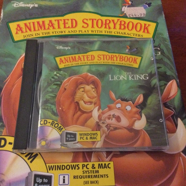 DISNEY'S THE LION King Animated StoryBook PC CD-Rom 1995 Windows £25.19 ...