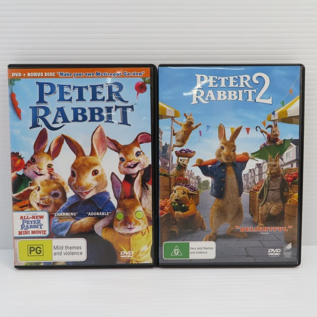 PETER RABBIT AND Peter Rabbit 2 Movie Set - DVD - Region 4 - Fast ...