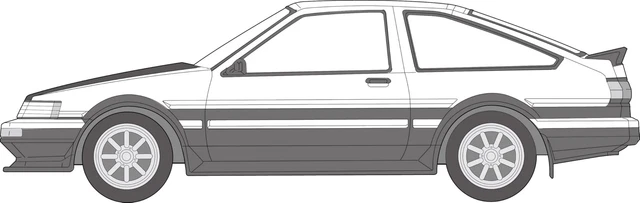 1/24 TOUGE SERIES No.1 EX-1 Toyota Hachiroku Krevin AE86 (mit Carbon ...