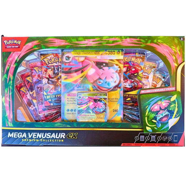 POKÉMON TCG MEGA Evolution - Mega Venusaur Ex Premium Collection Box #6 ...