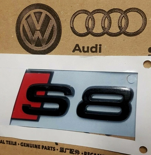 ORIGINAL AUDI S8 Logo Schriftzug A8 schwarz Emblem Aufkleber hinten ...