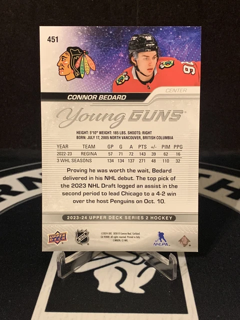 2023-24 UPPER DECK Series 2 Connor Bedard OVERSIZE Young Guns Rookie RC #451 a EUR 52,35 ...