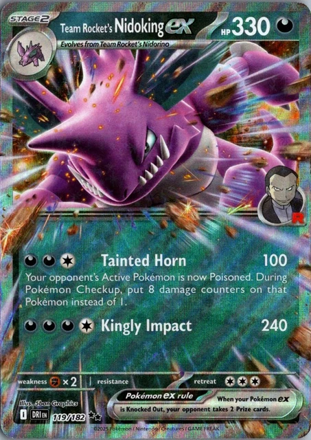 2025 DESTINED RIVALS Team Rocket's Nidoking ex Double Rare #119 $2.62 - PicClick CA