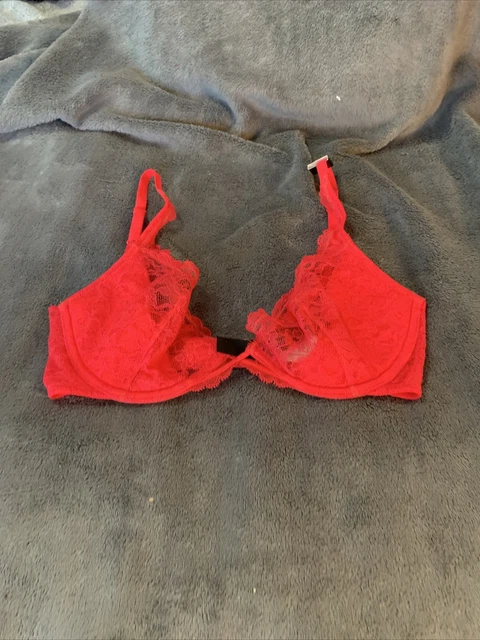 VICTORIAS SECRET VERY Sexy Unlined Plunge Bra Size 32D NWT Valentines ...
