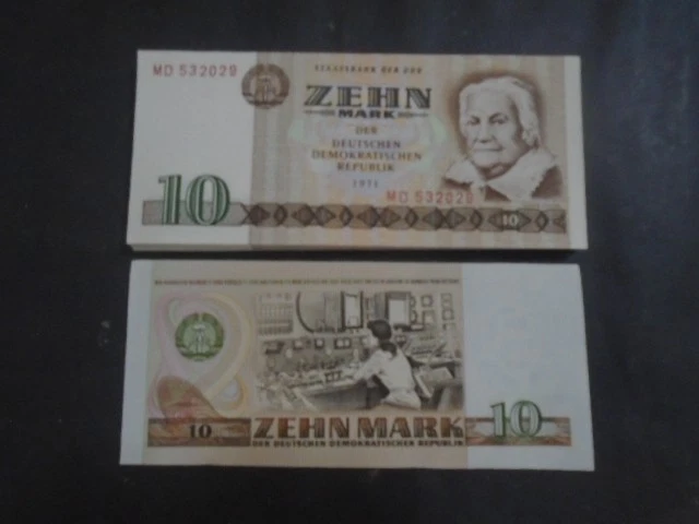 GERMANY EAST DEMOCRATIC, P 28b, 10 Mark, 1975 , UNC £7.56 - PicClick UK
