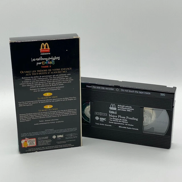 MCDONALDS VIDEO MAJOR Plum Pouding VHS Tape Tome 2 French Kids SRC ...