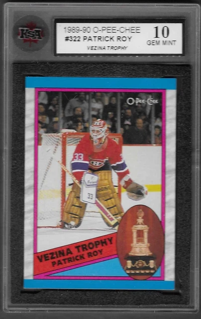 1989-90 OPC PATRICK Roy VEZINA TROPHY O Pee Chee High Grade Hockey Card ...