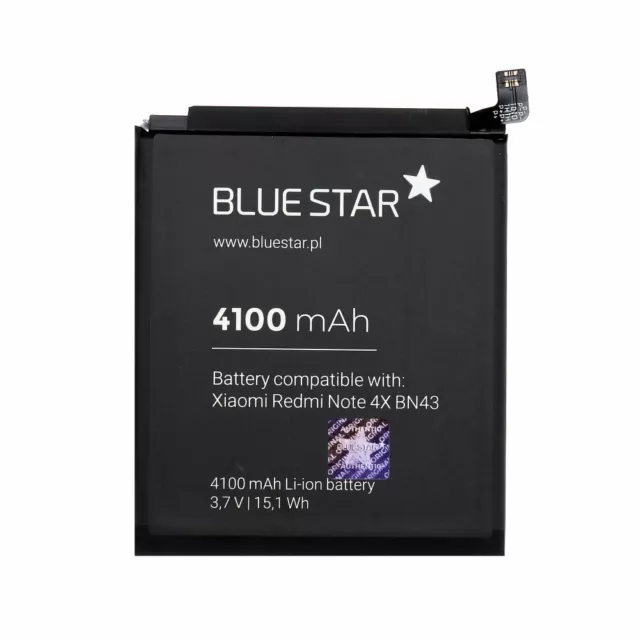 BLUESTAR BATERÍA PARA Xiaomi Redmi Note 4X 4100mAh Batería Móvil BN43 ...