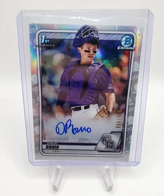2020 BOWMAN CROMO - Drew Romo 1° Rifrattore Argento Auto /499 ...