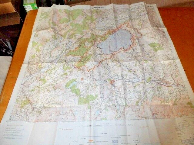 VINTAGE BRITISH ARMY Training Map Sennybridge 1988 Poster Size 32.5" X ...