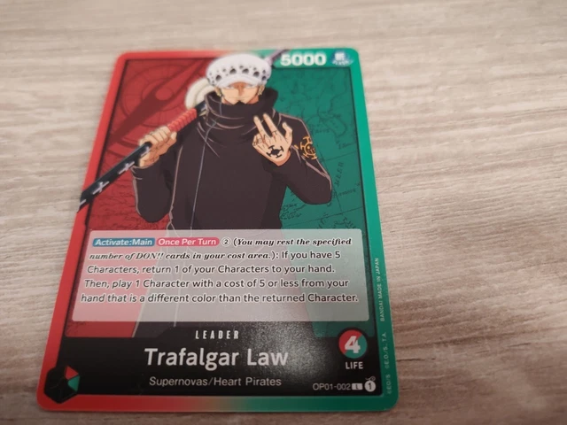 ONE PIECE CARD Game : OP01-002 Trafalgar Law LEADER ! EUR 4,00 ...
