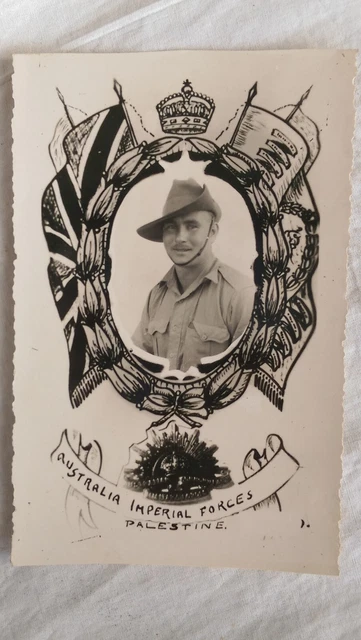 WW2 AUSTRALIAN DIGGER photo. Palestine. Named. 2/6Bn AIF. $21.50 ...