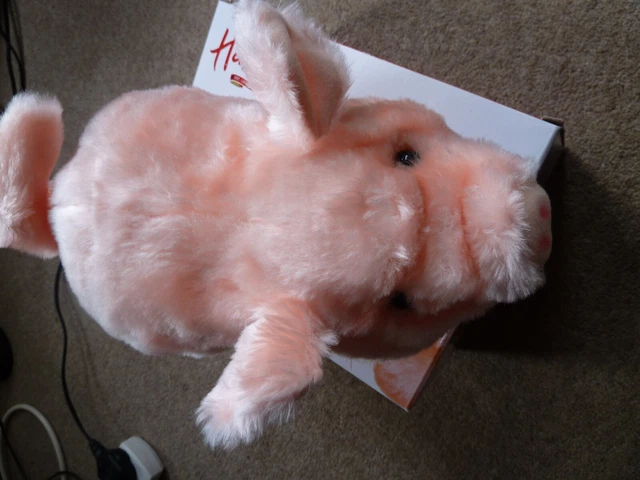 PUDGEY PIG, HAMLEYS, oinks, wiggles, walks, battery driven, in box £15. ...