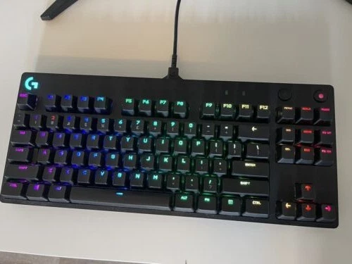LOGITECH G PRO TKL Mechanical Wired Gaming Keyboard GX Blue Clicky ...