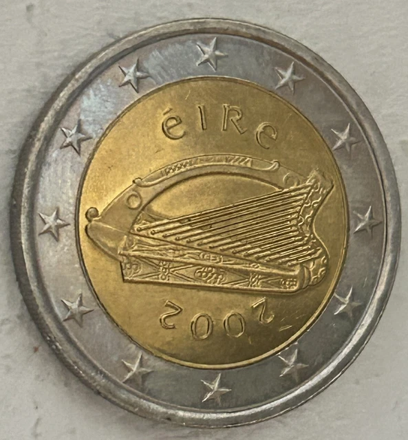 PIÈCE DE 2 Euros Rare, IRLANDE "EIRE", Année 2002, Vient D’un Rouleau ...