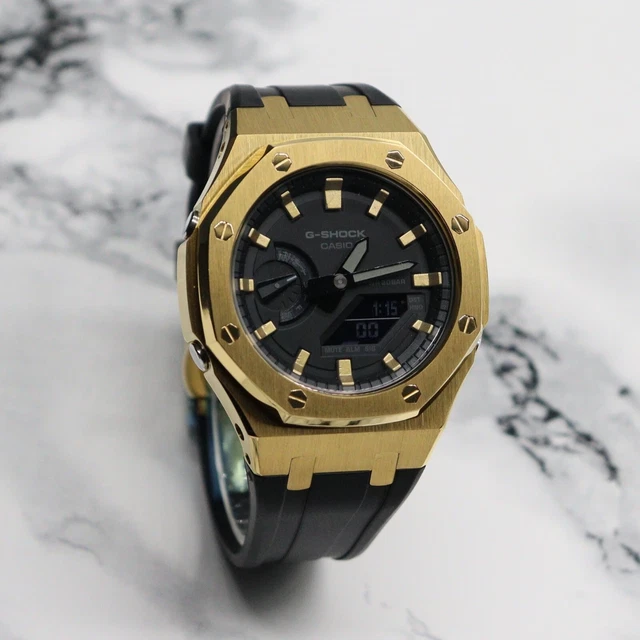 MONTRE CASIO G-SHOCK GA2100 - Custom Casioak Mod Kit Royal Oak - Black ...