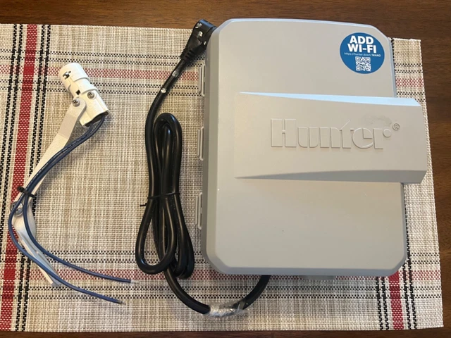 HUNTER X2-400 4-STATION Sprinkler Timer Controller w/rain sensor Wi-Fi ...