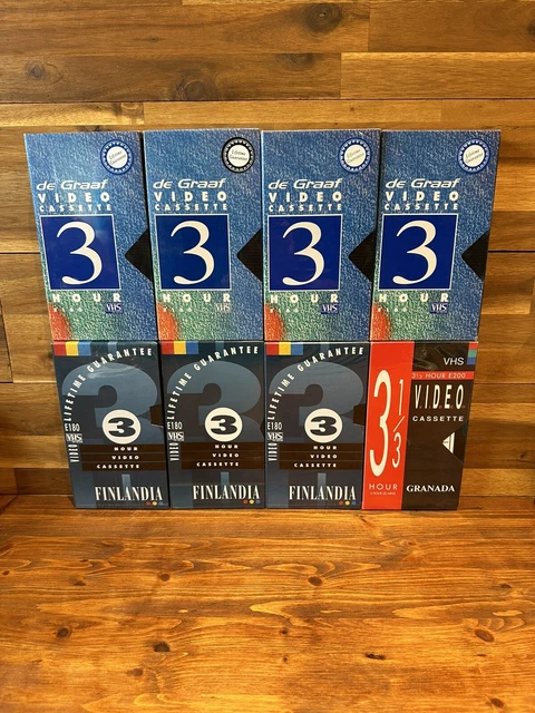 8 X VIDEOCASSETTE VHS vuote E180 3 ore nuove sigillate spedizione gratuita Regno Unito EUR 29,15 ...