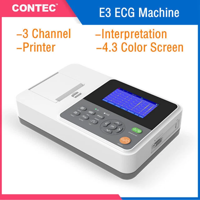 CONTEC E3 PORTABLE ECG/EKG electrocardiograma ecg machine,on Promotion ...