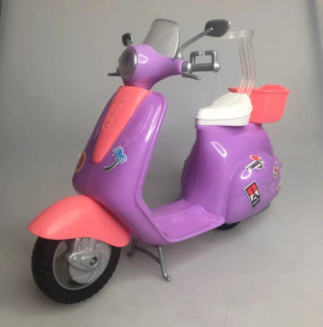 MATTEL BARBIE PINK Passport Purple Scooter Classic Vespa Motor Bike £5. ...