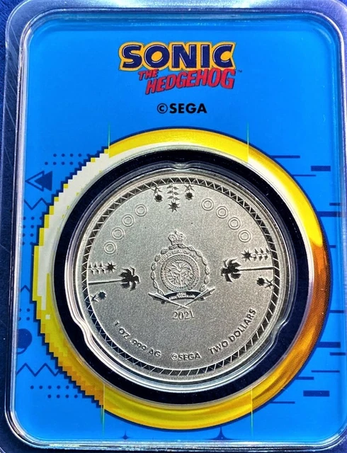 KNUCKLES SONIC THE HEDGEHOG 30th ANNIVERSARY - 2021 - 1 Oz PURE SILVER ...