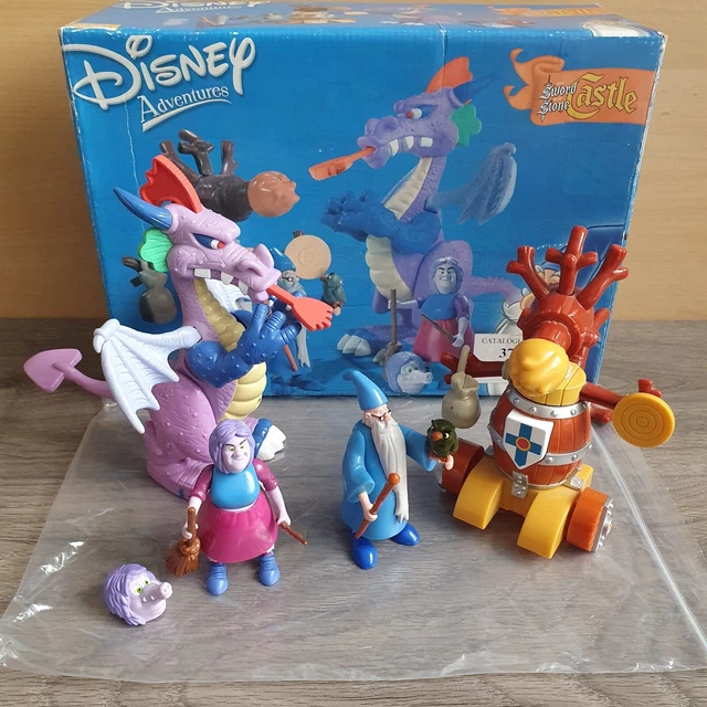 DISNEY FAMOSA MADAME Mim Merlin Dragon Figure Set Sword in the Stone ...