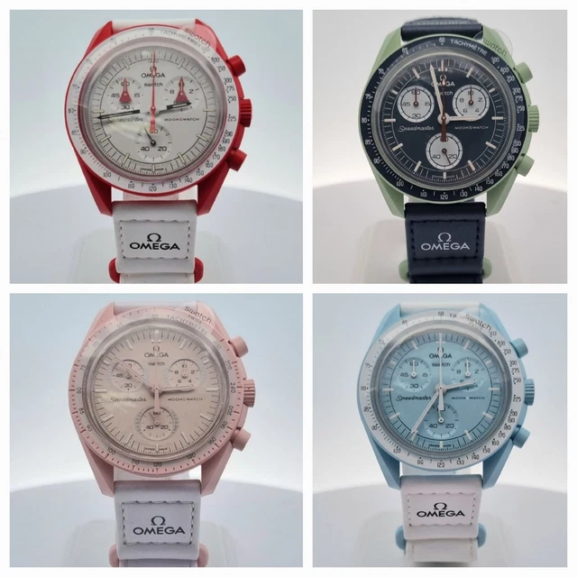 OMEGA X SWATCH Speedmaster MoonSwatch 4 Watches - Earth, Venus, Mars & Uranus £900.00 - PicClick UK