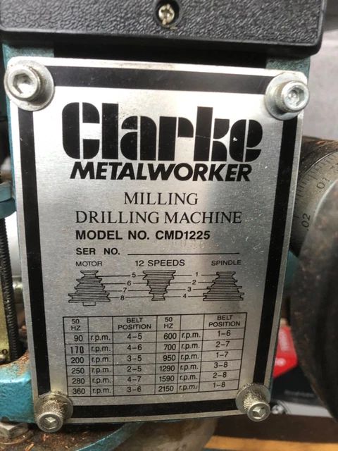 MILLING MACHINE CLARKE with power feed £363.72 - PicClick UK