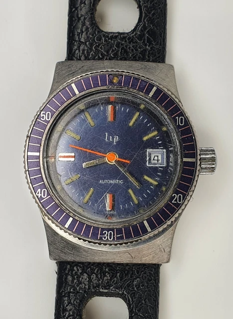 LIP AUTOMATIC VINTAGE Diving Watch 5 Atmos Cal.2671 21 Jewels 28.800 A ...