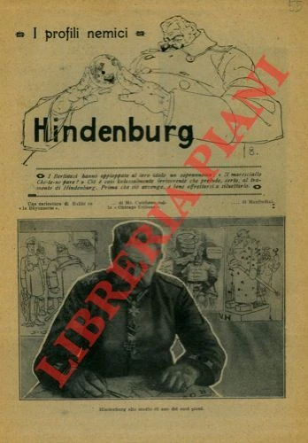 DE ALBERTI ANGELO - I profili nemici. Hindenburg. EUR 7,00 - PicClick FR