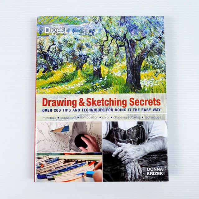 DRAWING & SKETCHING Secrets Hardcover Book How To Draw Art Charcoal ...