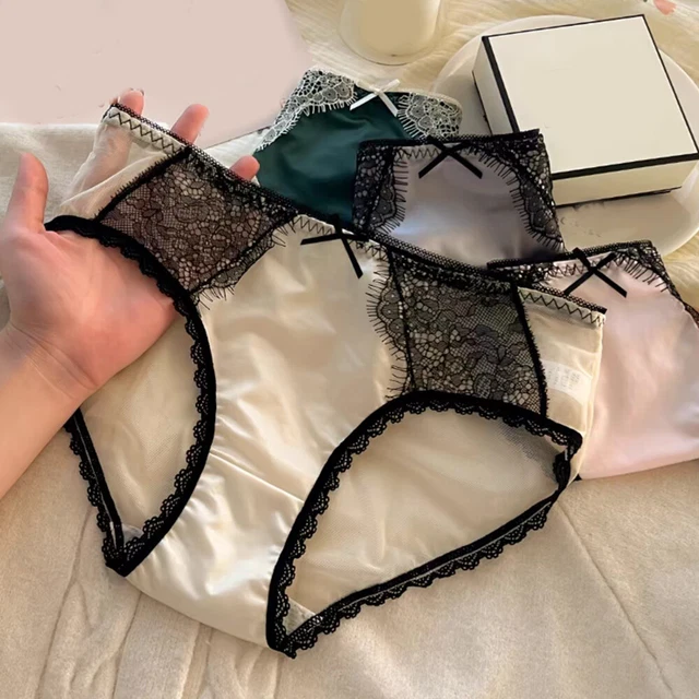 MUTANDINE DA DONNA Vintage In Raso E Pizzo Biancheria Intima ...