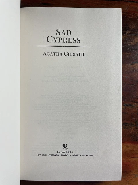 AGATHA CHRISTIE / Sad Cypress 1984 2ème impression ainsi EUR 21,09 ...