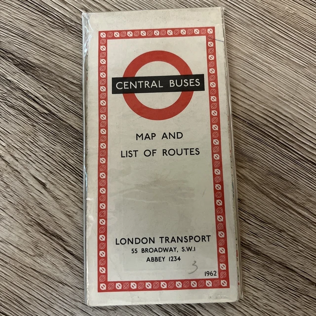 LONDON TRANSPORT - Central Buses Map And Routes 1962, VGC £5.00 ...