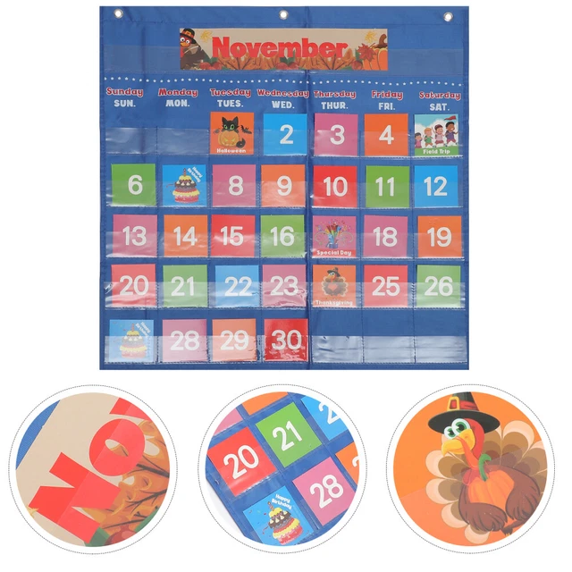 DAILY CALENDAR STICKER Wall Calendar Homeschooling Calendar £23.16 ...