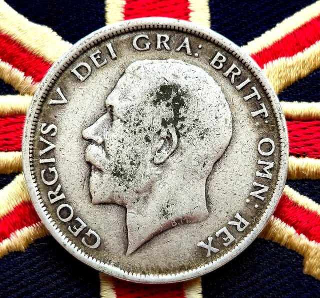 1916 HALF CROWN MASSIVE SILBER Münze Irish Easter Uprising Dublin Antik ...