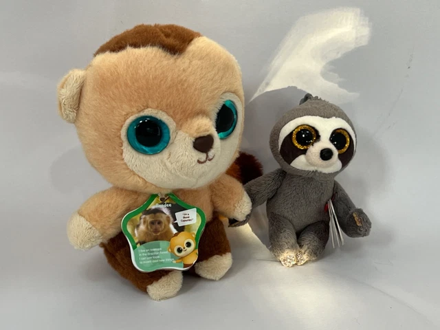 AURORA ROODEE BLOND Capuchin Monkey BNWL & Ty Beanie Boo Dangler Sloth ...