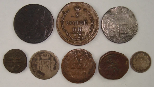1500-1800 PREMIUM SILVER & Copper World Coin Lot Russia, Spanish ...