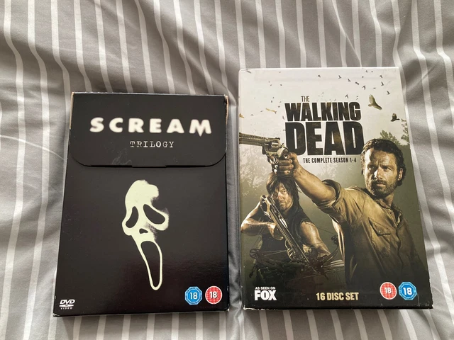 DVD SCREAM TRILOGY and the walking dead complete seasons 1-4 16 disc ...